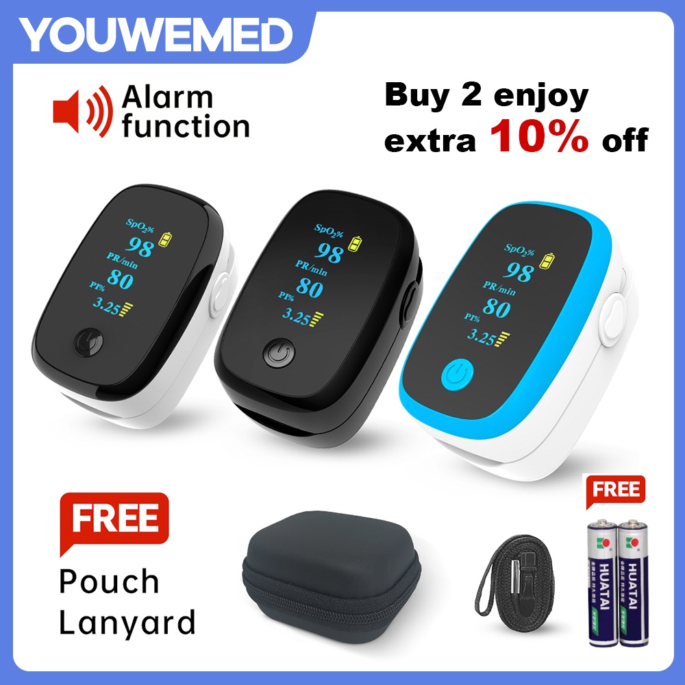 OLED Finger Pulse Oximeter Oxymeter Finger Pulse With Pouch SPO2 PR PI ...