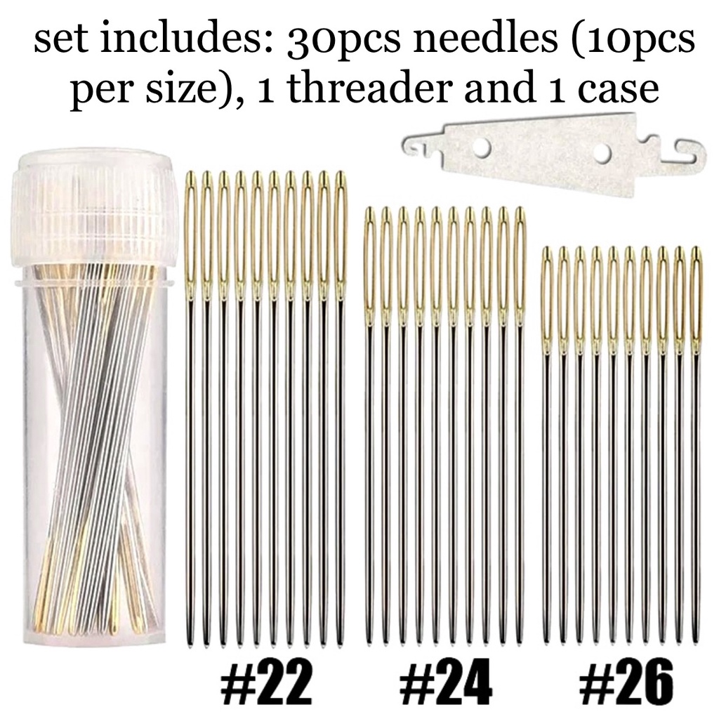 30pcs Stainless Steel Embroidery Needles Set | Shopee Philippines
