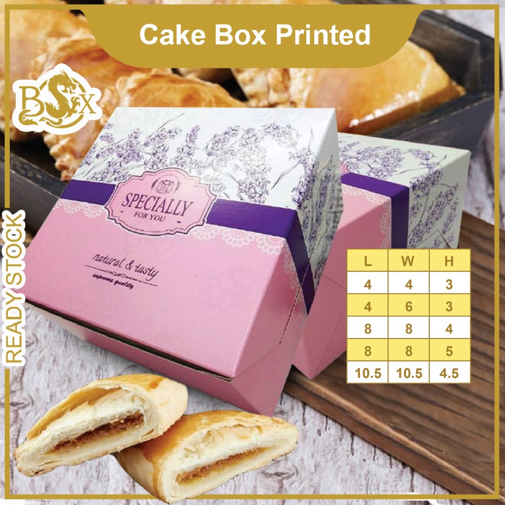 Printed Cake Box Cake Box With Windows Plain Kuih Lapis Printed Kuih ...