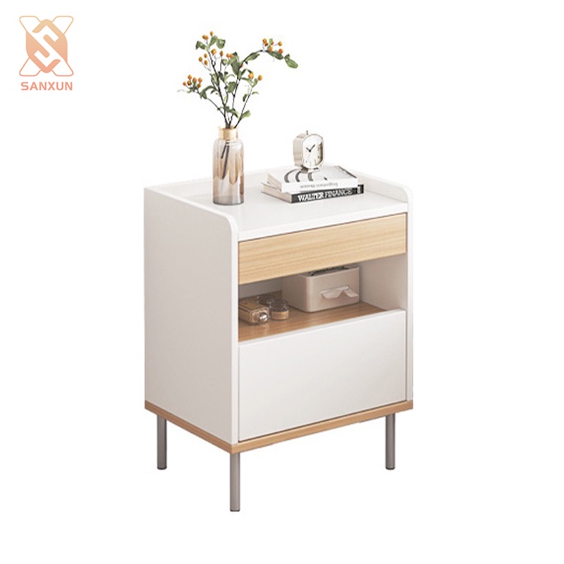 Sanxun Bedside Table Side Table Bedroom Small Mini Cabinet with Drawer ...