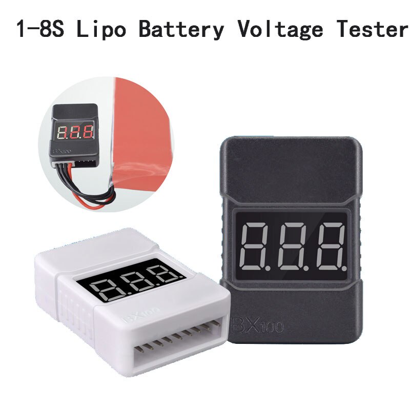 1-8S Lipo Battery Voltage Tester/ Low Voltage Buzzer Alarm/ Battery ...