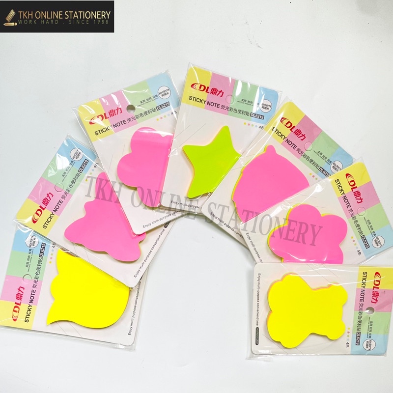 Fluorescent Color Sticky Notes DL6219/Sticky Note (1 small pack ...