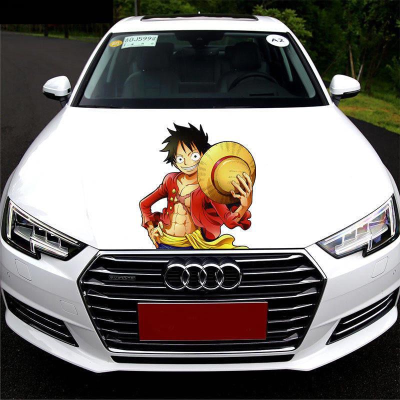 【spot goods】 Monkey D Luffy One Piece Car Sticker Kartun Anime Car Door ...