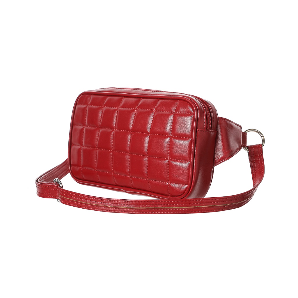 MINISO Square Lattice Pattern Crossbody Bag Red | Shopee Philippines