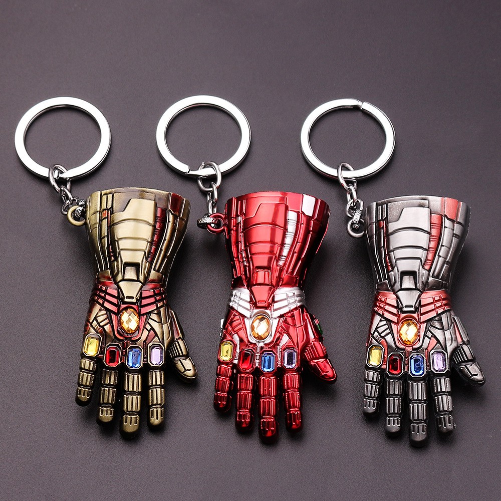 Marvel Avengers 4 Iron Man Keychain Fighter Unlimited Gloves Keychain ...