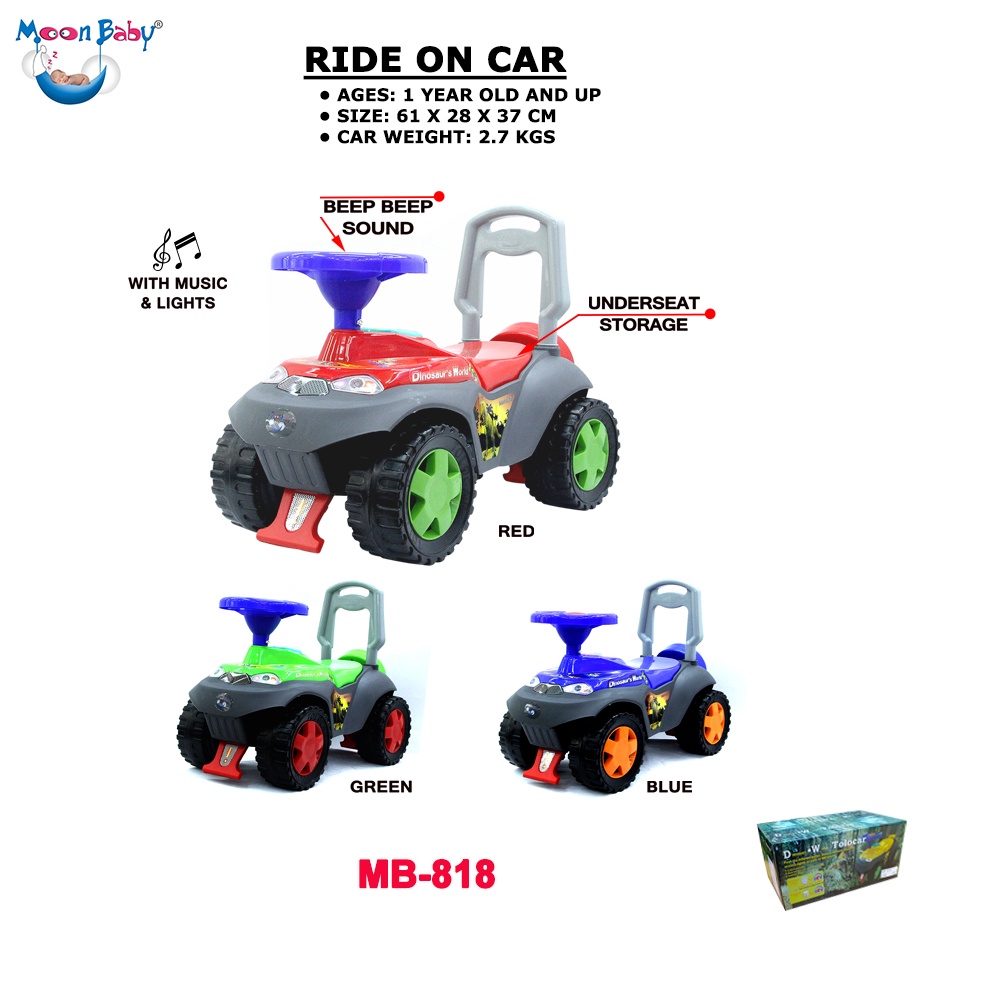 MOONBABY RIDE ON CAR JEEP TYPE WITH MUSIC AND LIGHTS AGES 1 YEAR OLD ...