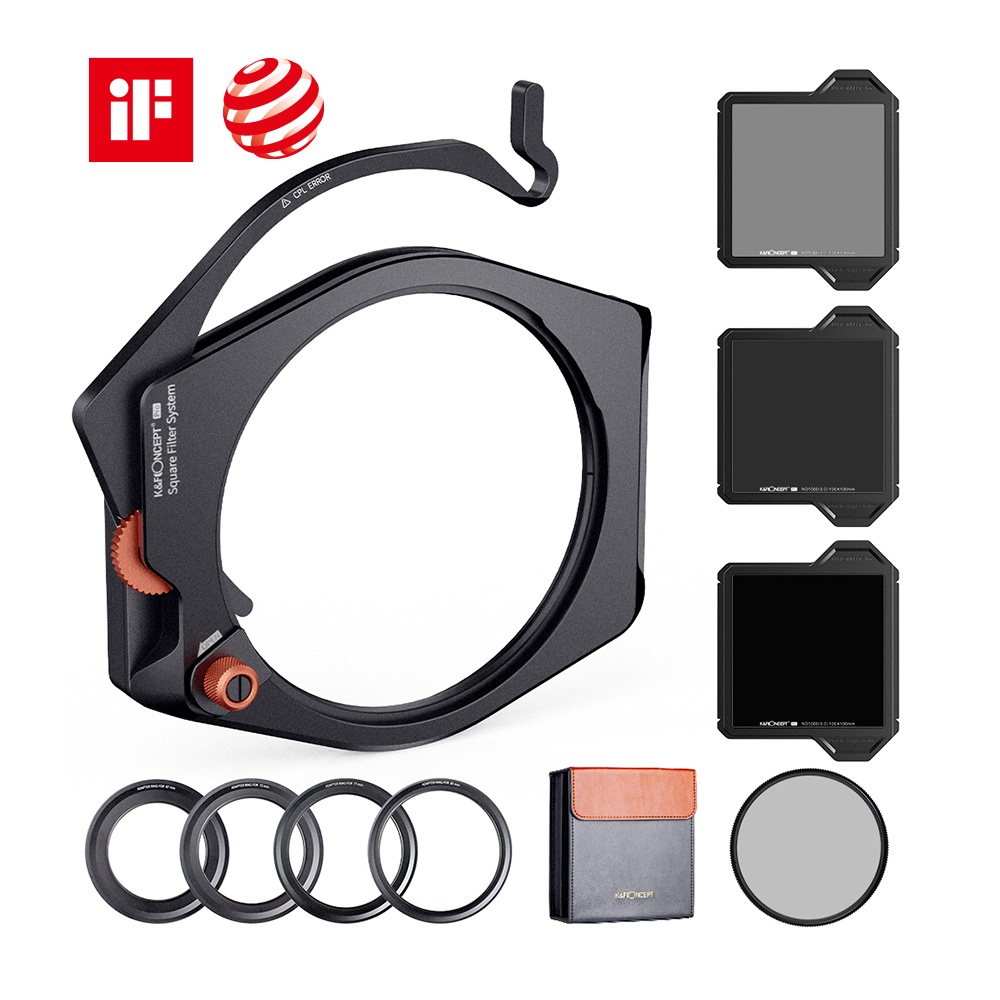 K&F Square Filter Holder System(Filter Holder + 95mm CPL + Square ...