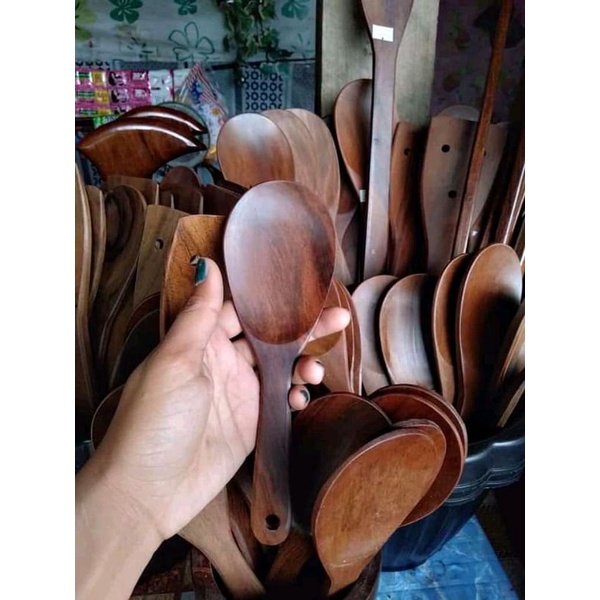 Serving spoon (small) magkuno wood | Shopee Philippines
