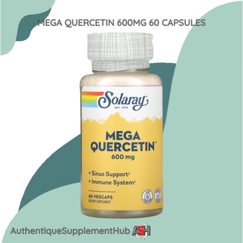 Solaray, Mega Quercetin, 600 mg, 60 Capsules | Shopee Philippines