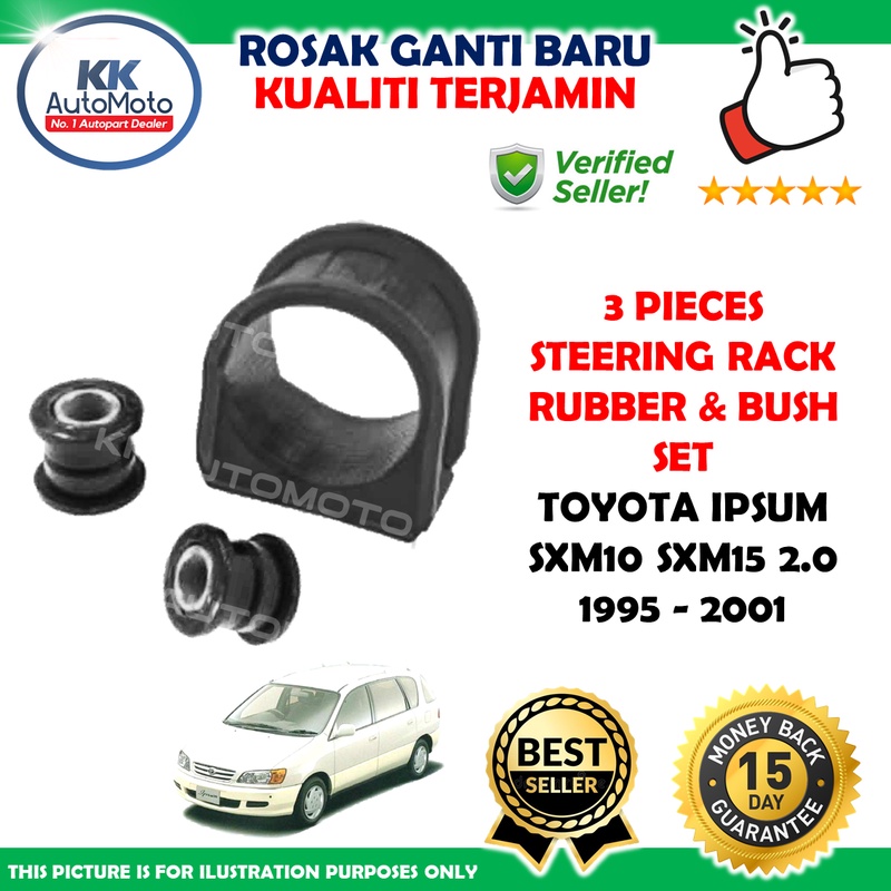 Steering Rack Rubber & Bush Set OEM 3 Biji - Toyota Ipsum SXM10 SXM15 2 ...