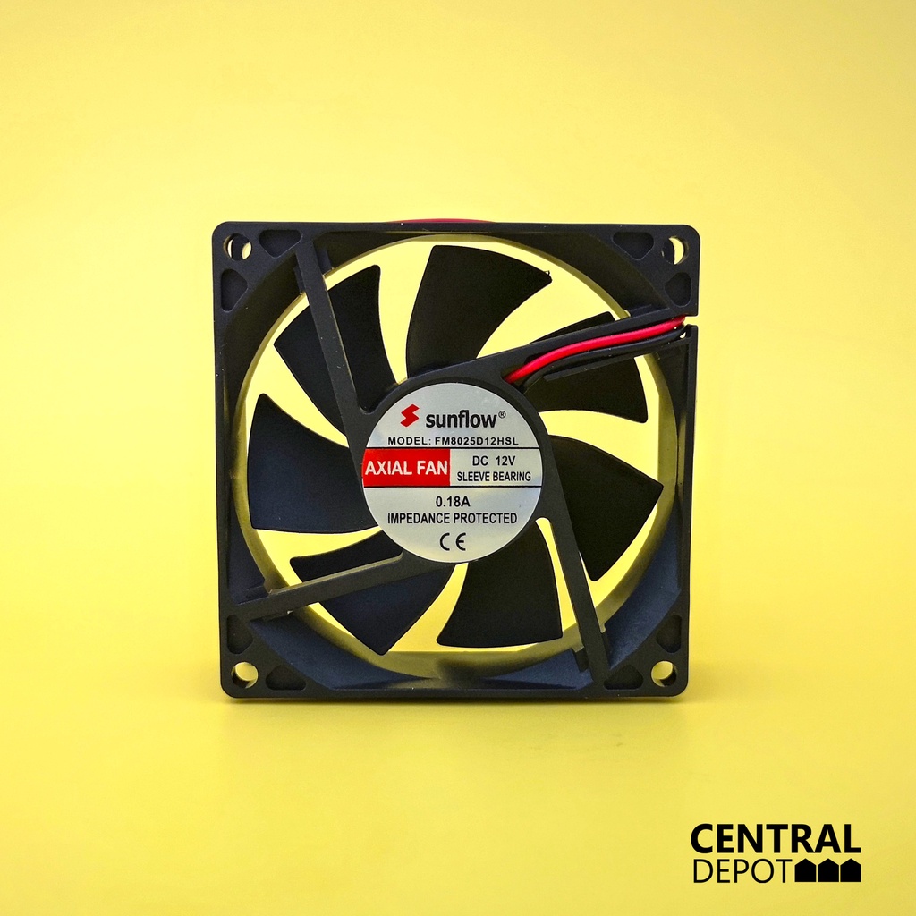 Sunflow Blower Fan 12V - Cooling DC Fan, DC Muffin Fan (80x80x25mm ...