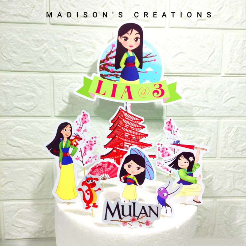 Mulan Cake Topper /Banner (Personalize, High-quality) | Shopee Philippines