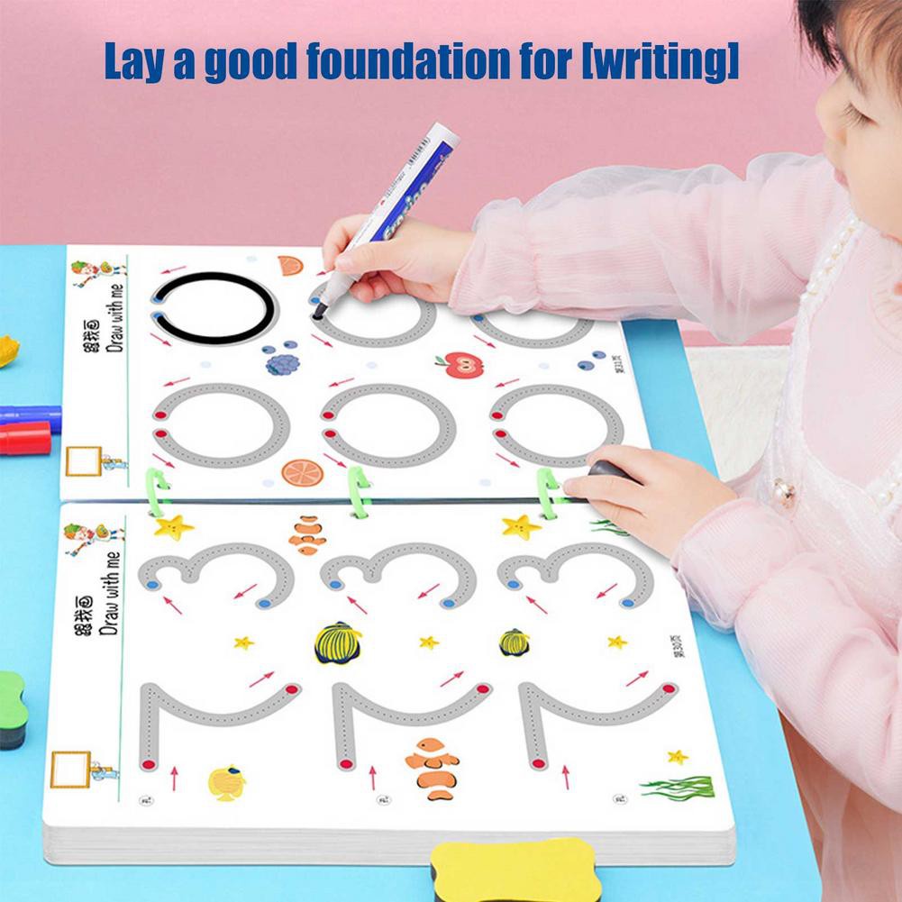 Magic Tracking Exercise Book Erasable Pen Logical Thinking Training ...
