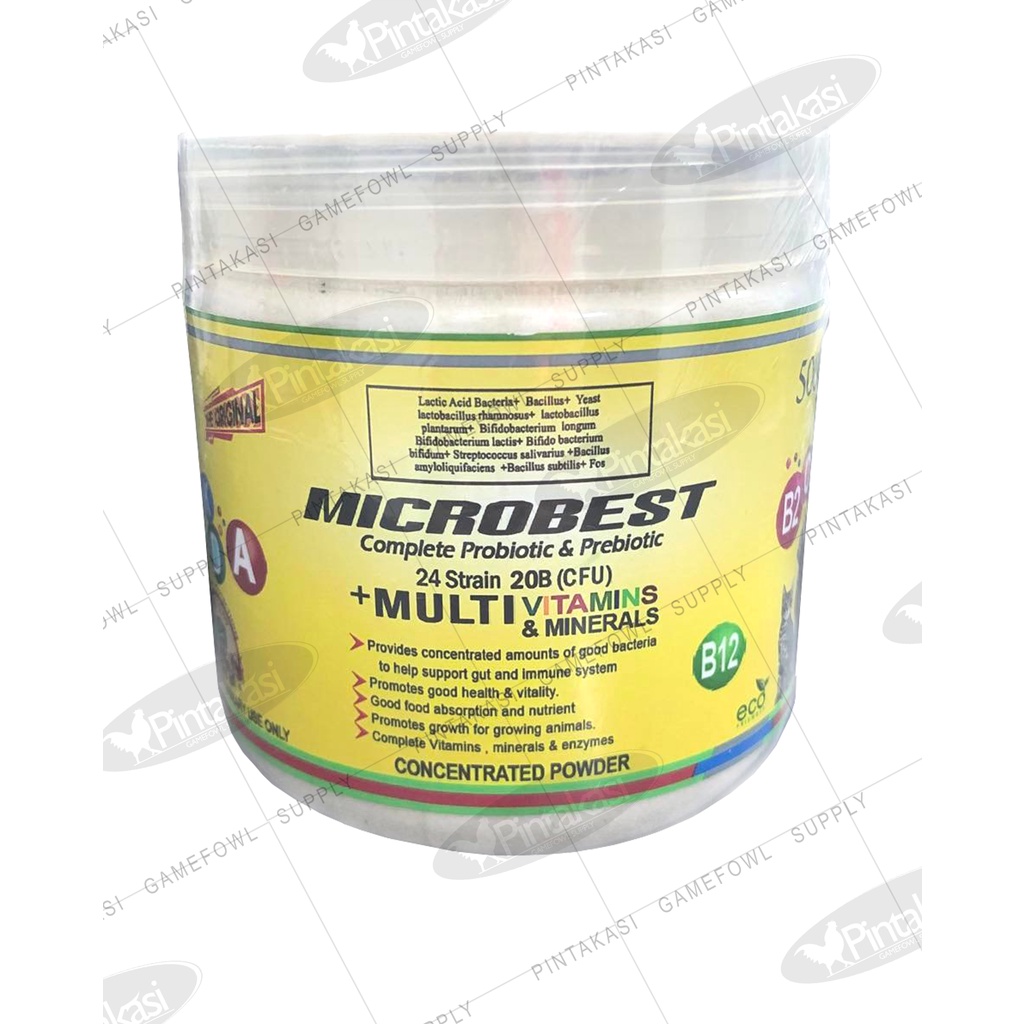 NJE Microbest 500g Complete Probiotic & Prebiotic Multi Vitamins & Minerals for Gamefowl and ...