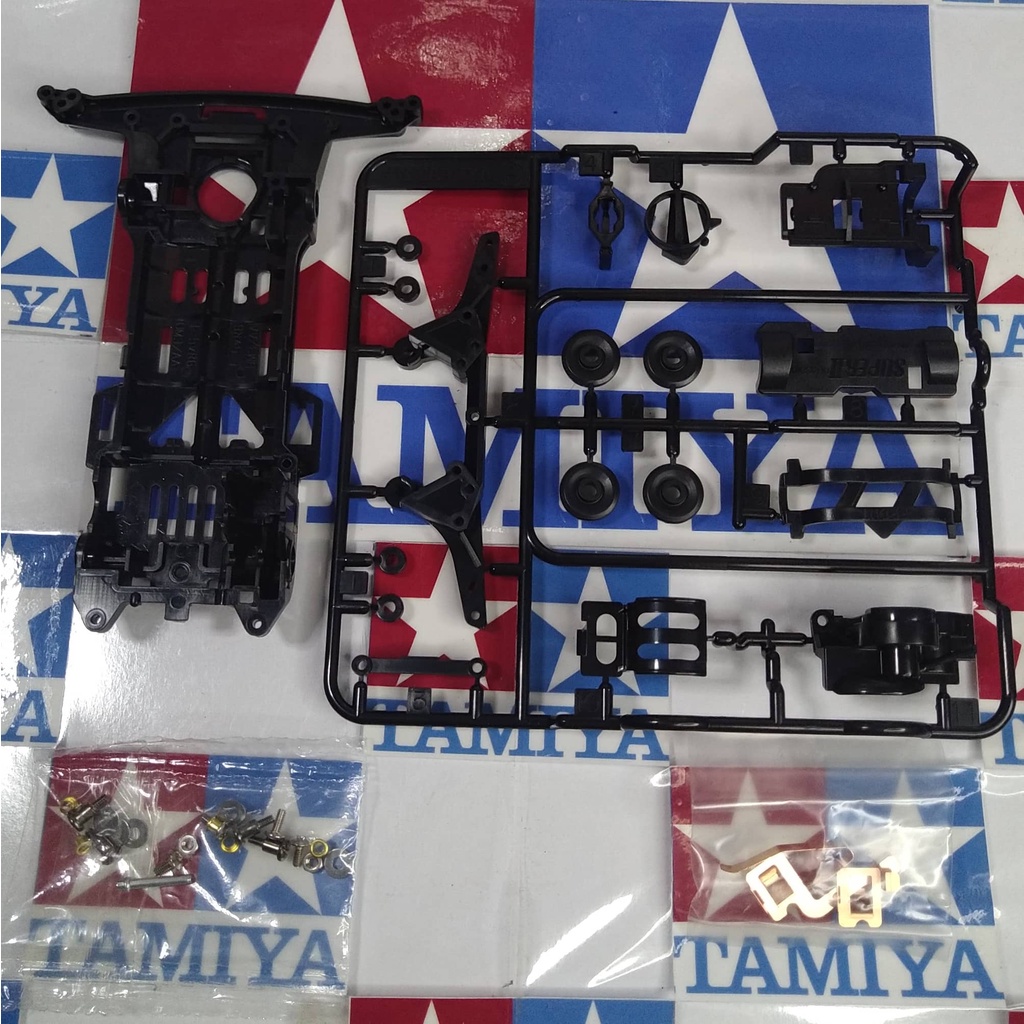 Tamiya Carbon S2 Chassis and assorted color with free terminal and gear ...
