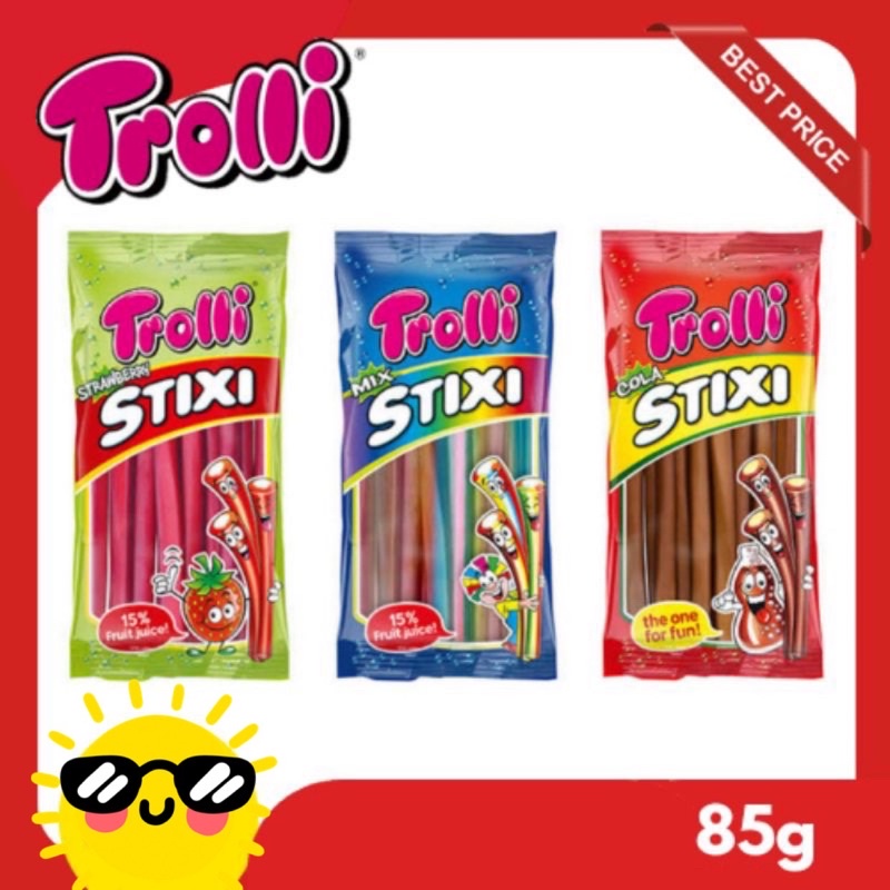 ORIGINAL] Trolli Stixi / Sour Strips Gummy Candy Strawberry Mix Cola ...