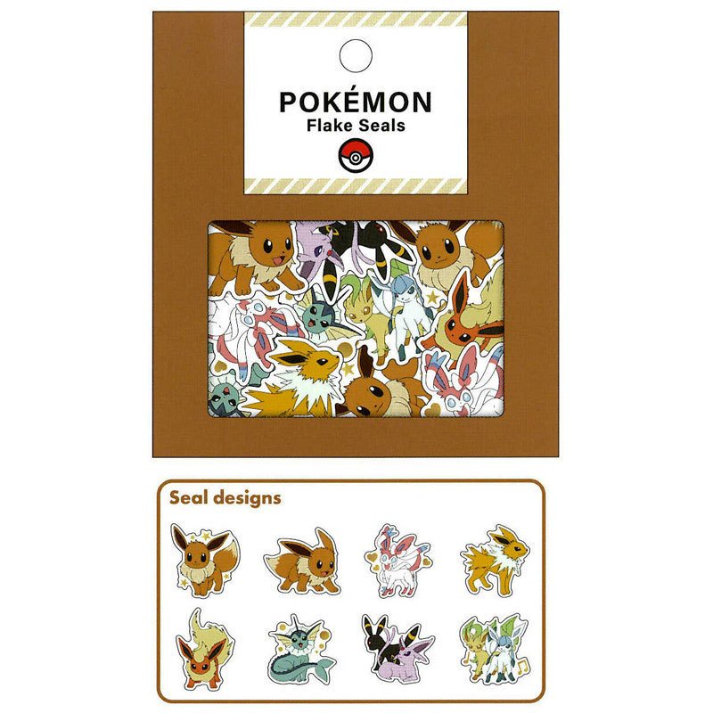 Kamio Sticker Flakes Pokemon Eevee Evolutions Eevolutions Limited Edition Flake Stickers ...