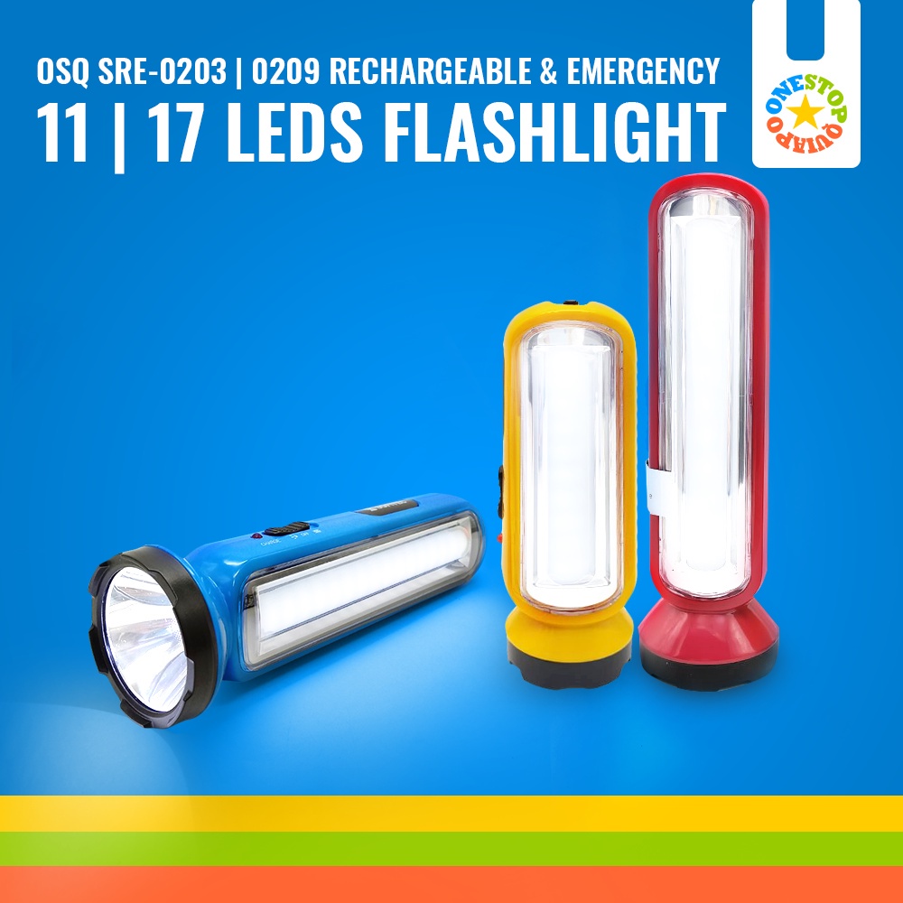 OSQ Sofitec 11LEDs and 17LEDs Rechargeable Emergency Light SRE-0203 ...