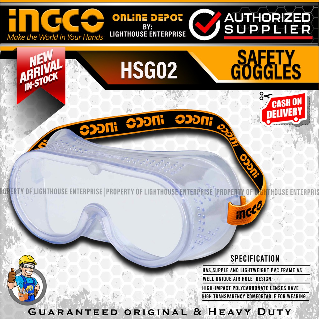 INGCO Medical Standard Safety Goggles (HSG02) *LIGHTHOUSE ENTERPRISE ...
