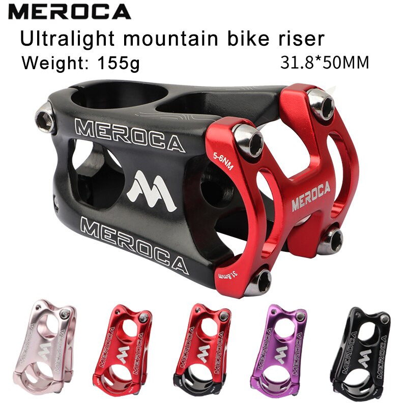 MEROCA 31.8mm Stem 50mm Bike Stem Mountain Bike Stem Short Handlebar ...