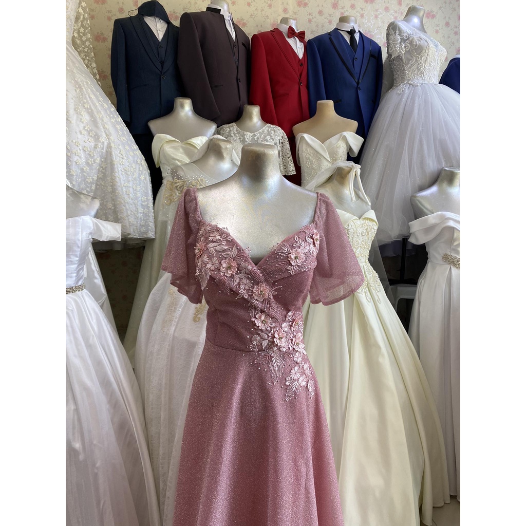 Pink Candy Crush Long Gown | Shopee Philippines