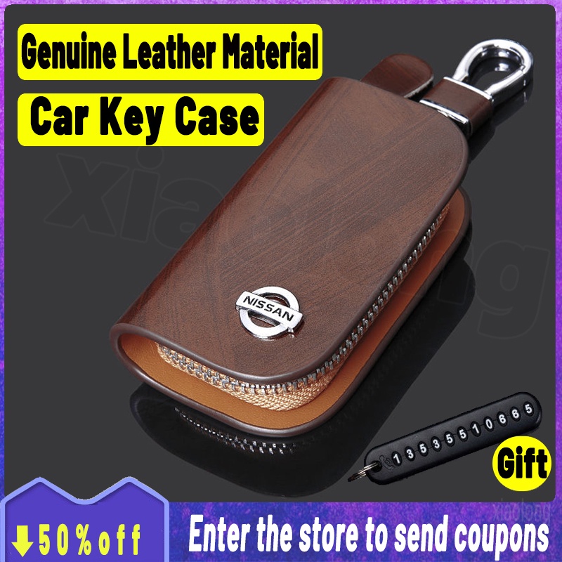 sale cod with car logo high quality genuine leather car key case car ...