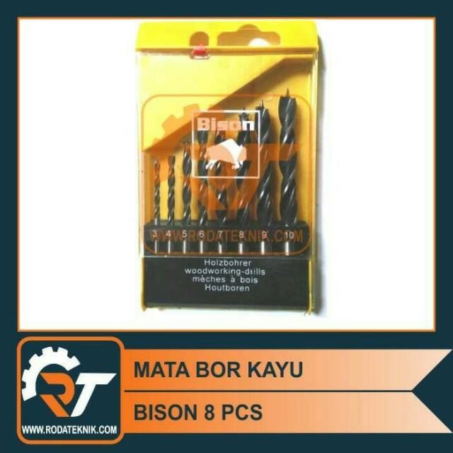 Bison Wood Drill Bit Set 8 Pcs (3-10mm) | Shopee Philippines