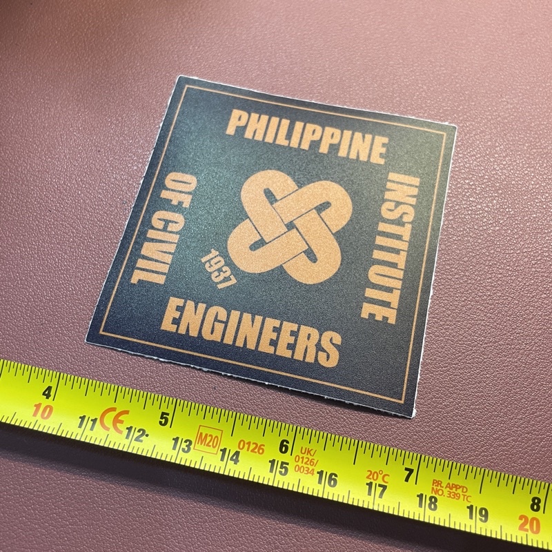 Philippine Institute of Civil Engineers PICE Laminated Vinyl Stickers ...