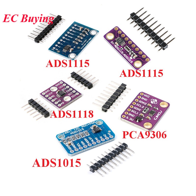 16 Bit I2C IIC ADS1115 ADS1015 ADS1118 Converter Module PCA9306 ADC Board For Arduino RPi Level ...