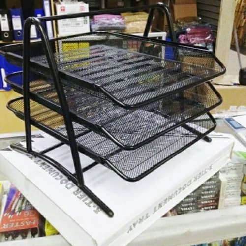 Gm 3 Iron Net Stacking Rack Multi-Purpose Rack 3 Stack Letter Document ...