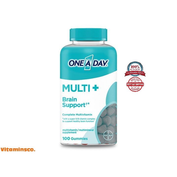 One A Day Multi + Brain Support Complete Multivitamin Gummies (100 ...