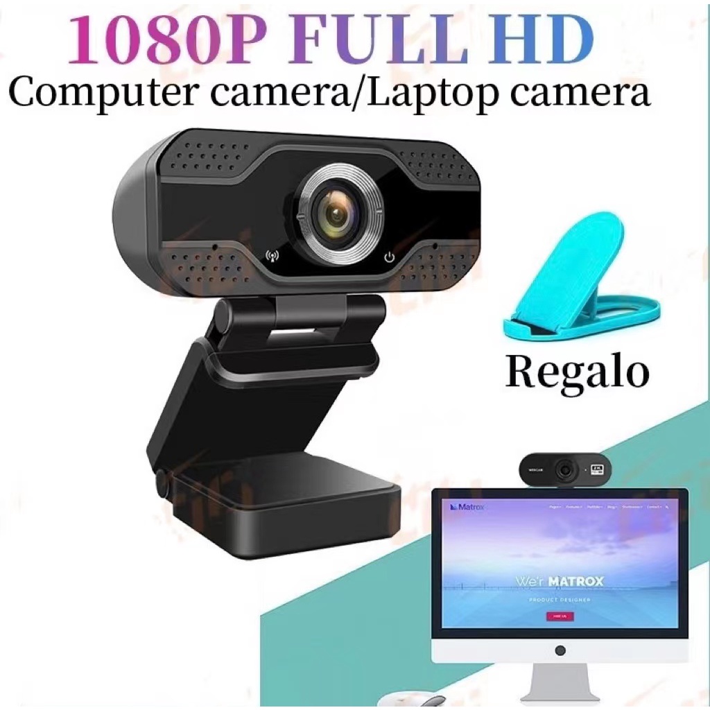 Webcam 1080P Full HD laptop webcam,computer camera PC with microphone ...