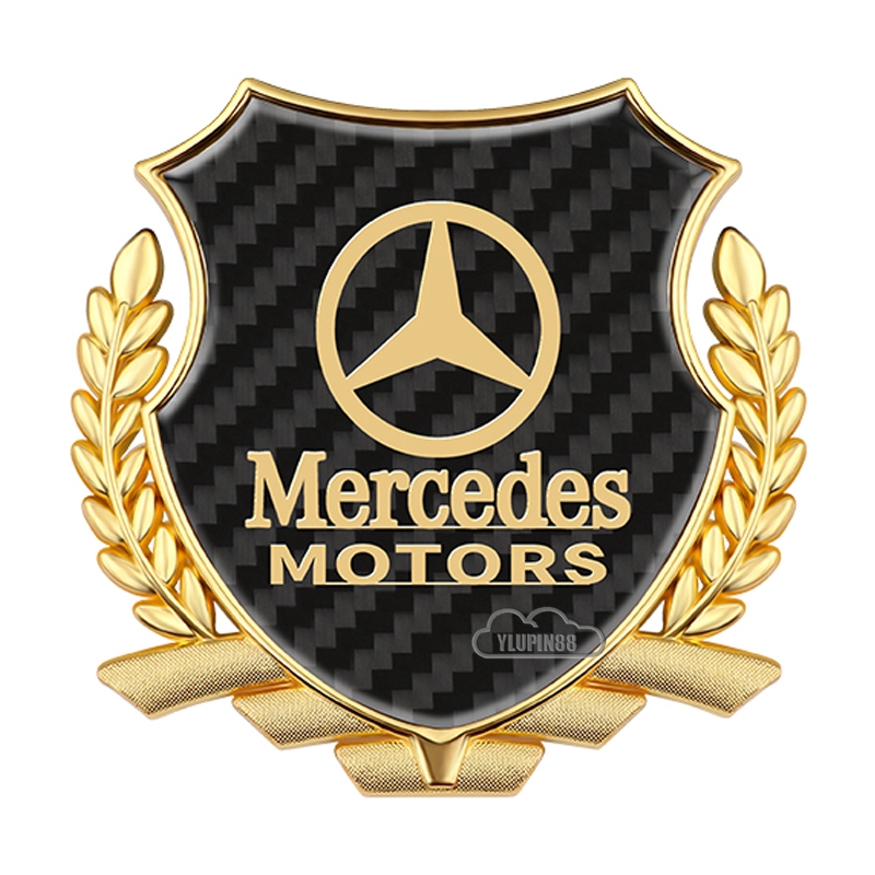 Car Logo Emblem Badge Chrome Sticker 3D Metal Carbon Fiber Car Body ...