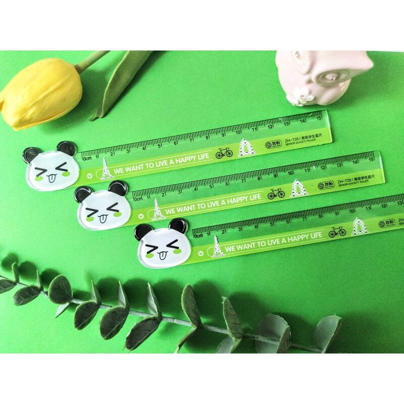 Cute panda-shaped ruler in 3 colors - 15cm | Shopee Philippines