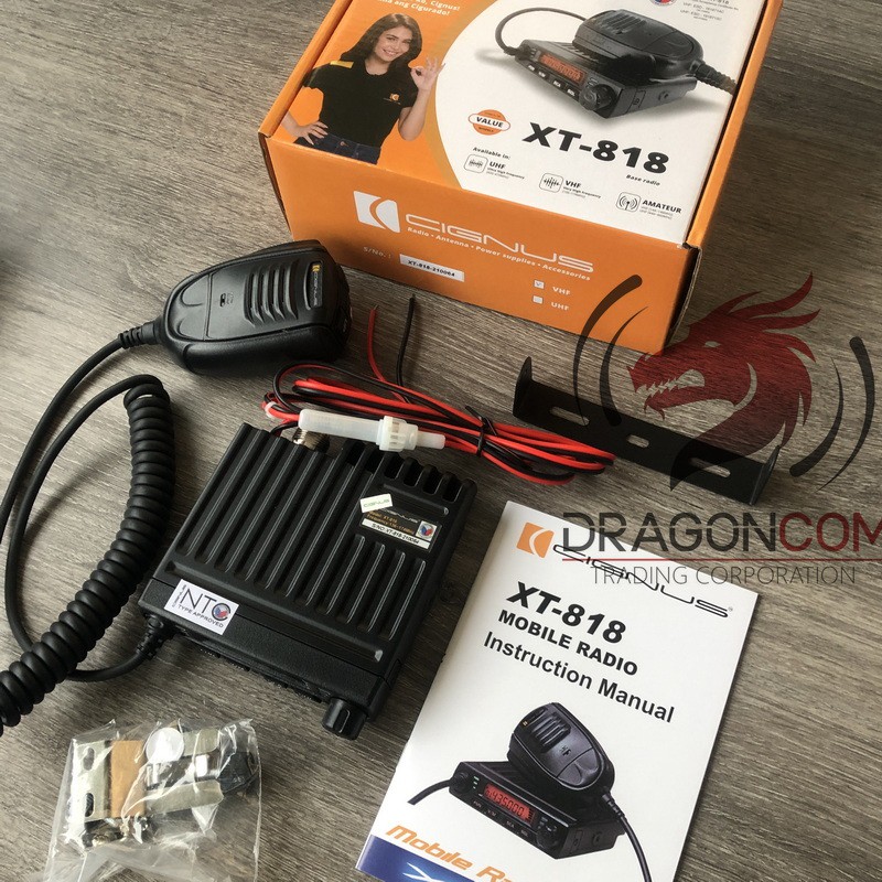 Cignus XT-818 Mini Mobile Base Radio XT818 Mini Single Band UHF/VHF 15W ...