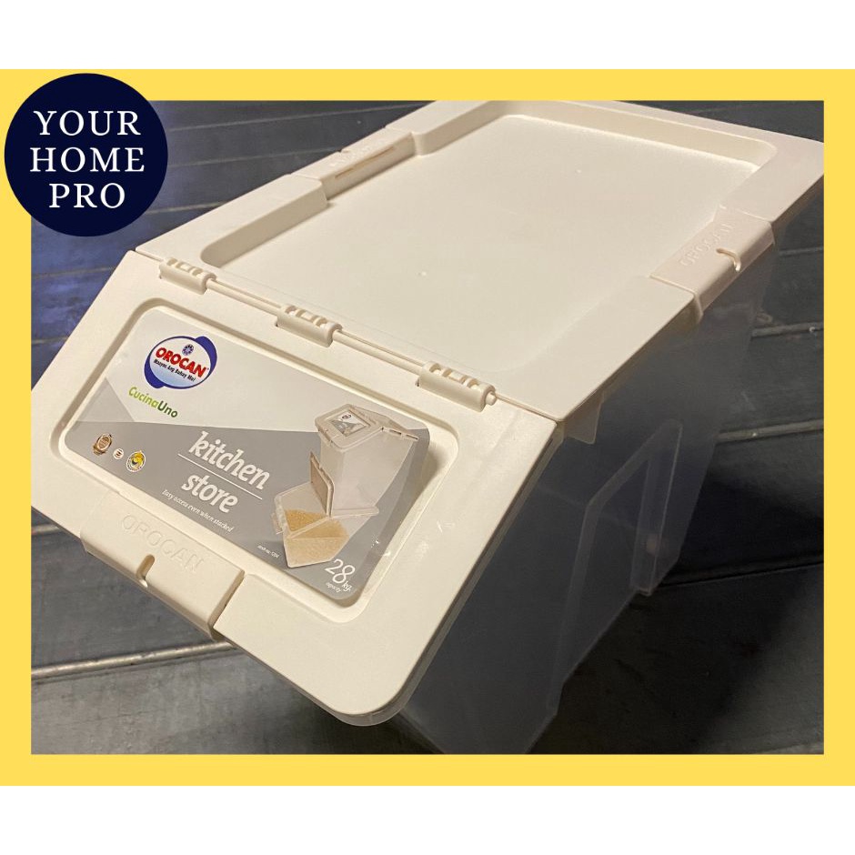 Orocan Rice Box Flip Top Food Storage, Food Container 28kg | Shopee ...