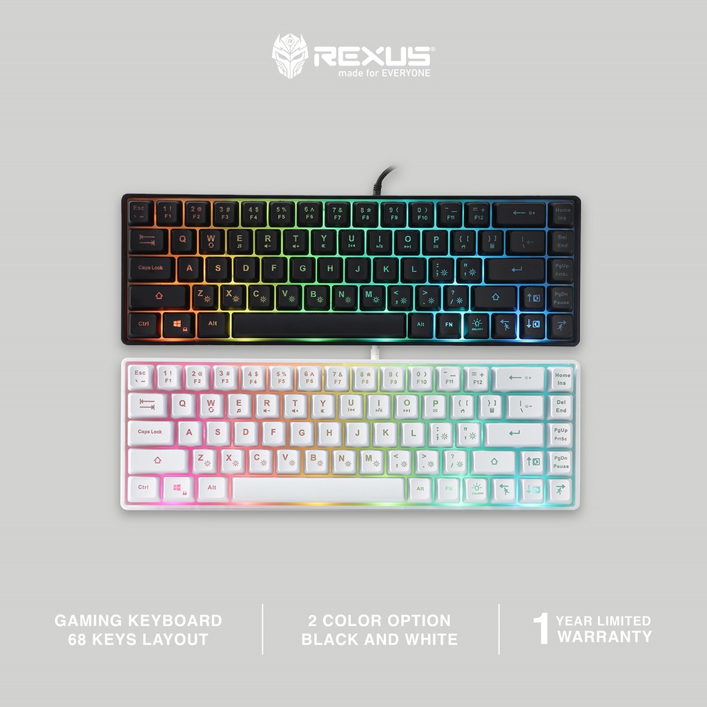 Rexus Mini Battlefire K68M Gaming Keyboard | Shopee Philippines