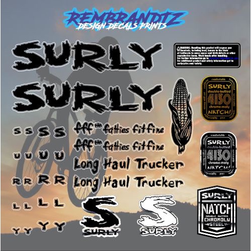 Bike frame decals set - Surly Long Haul Trucker - printed and cut-out ...
