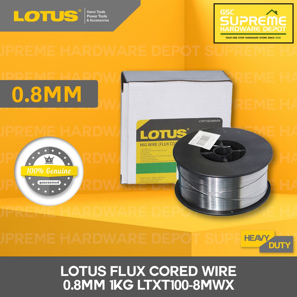 Lotus Wire Flux Cored for Metal MIG Welding 1KG 0.8MM LTXT100-8MWX ...