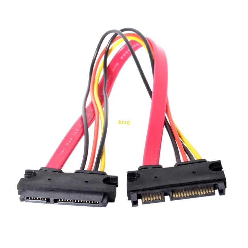 btsg 7+15 Pin SATA Power Extension Cable Male to Female Extender Cable ...