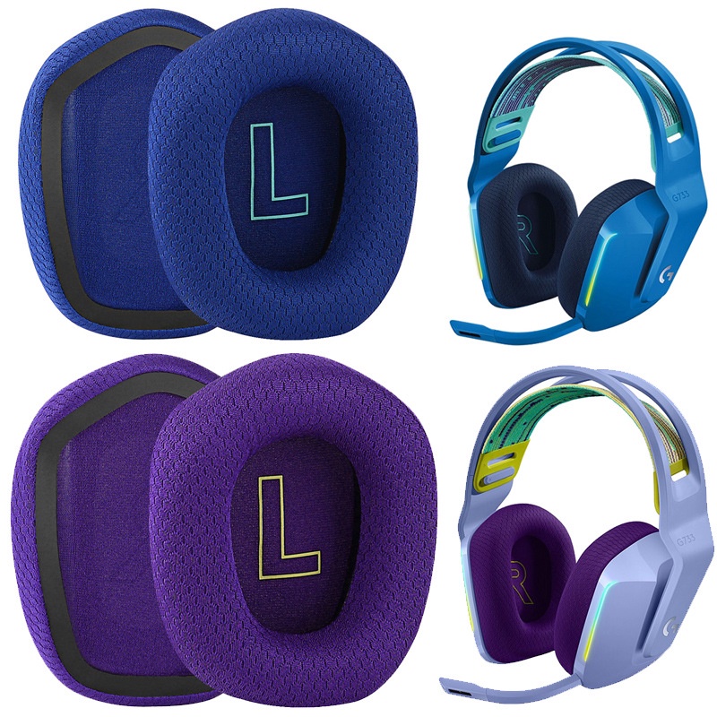 1 Pairs Ear Pads For Logitech G733 Gaming Headphone Cushions Earpads ...