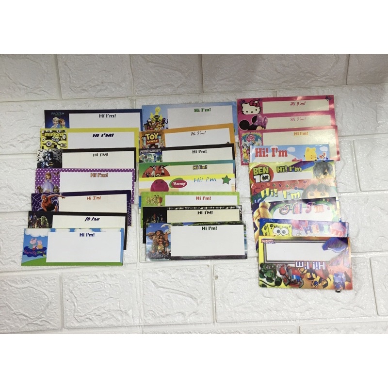 6pcs character name tag ## | Shopee Philippines