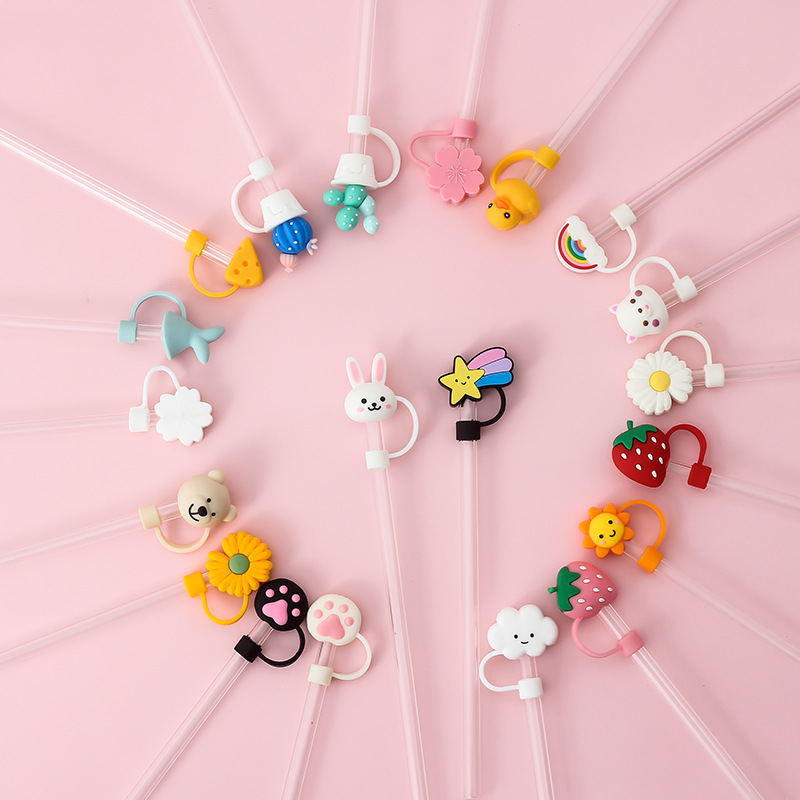 Small daisy straw dustproof cover cute straw cover for 6mm/8mm diameter ...