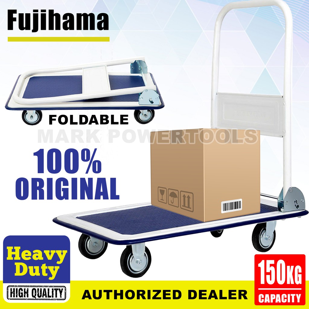 FUJIHAMA Hand truck Trolley Foldable Push Cart Platform type 150kgs ...