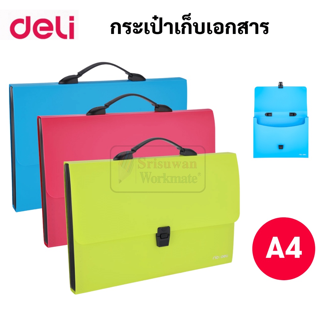 Deli Waterproof PVC Document Bag B50002 Accordion File Folder A4 ...