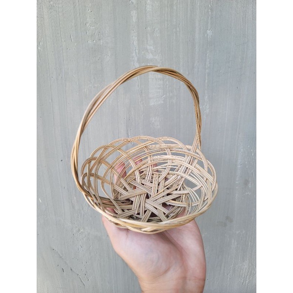 Native Coco Midrib Basket with Handle 6" 8" inch | Shopee Philippines