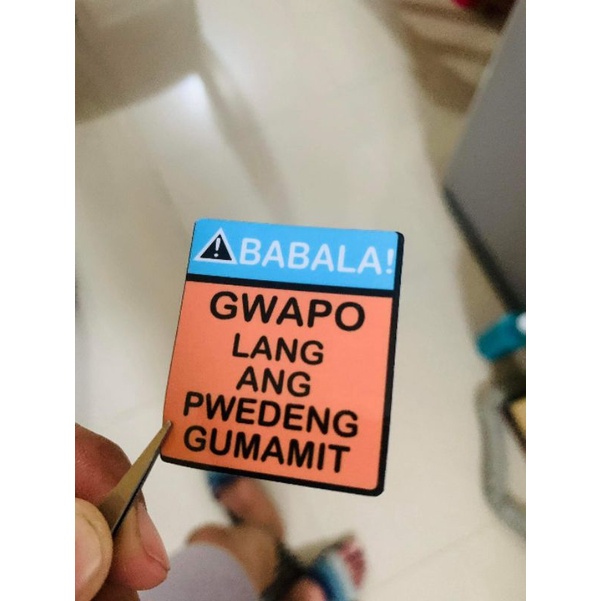 Motorcycle Babala 2 laminated sticker - actual product display | Shopee ...