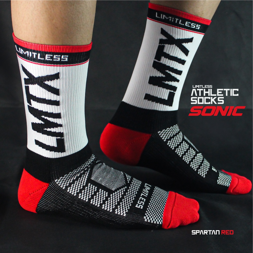 【LIMITLESS】ATHLETIC SOCKS Agility Mid-Cut Crew Socks Anti-Slip High ...