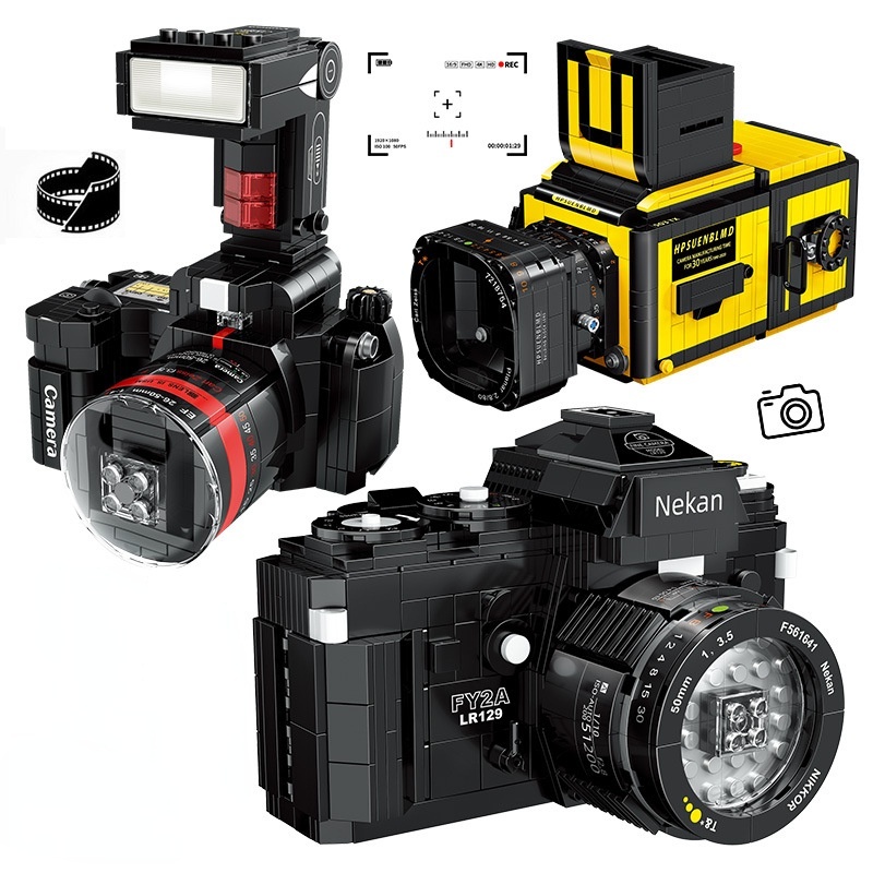 Zhego Building Blocks Simulation Camera Model DIY Creative Combination ...