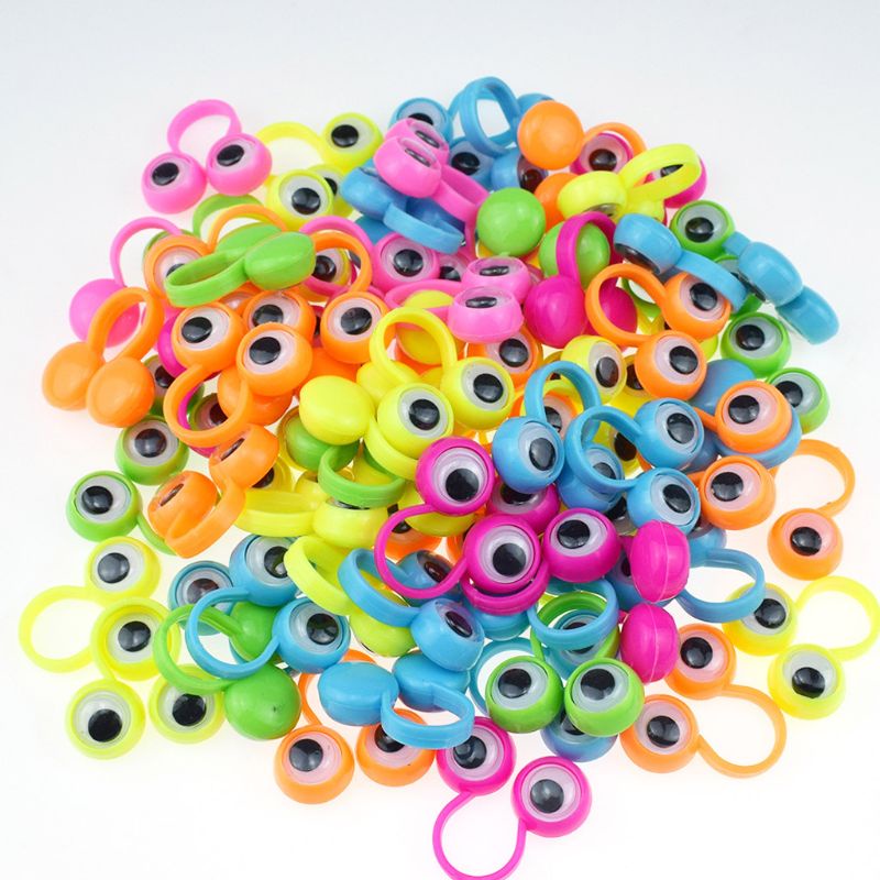 GODD-Clearances 50x Eye Finger Puppets Googly Eye Rings Party Favor for ...
